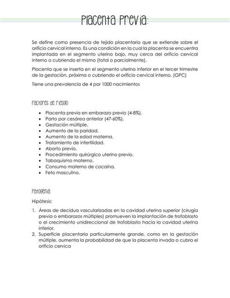 Placenta previa Katy González uDocz