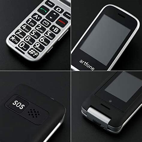 Artfone Téléphone Portable Senior à Clapet Débloqué avec Grandes