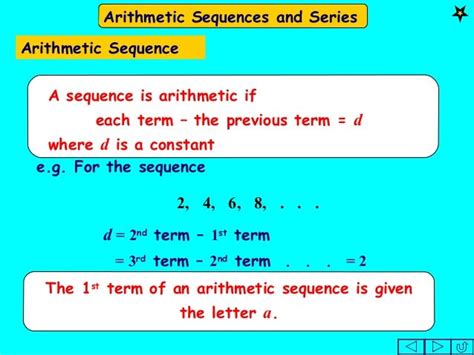arithmetic sequences and series