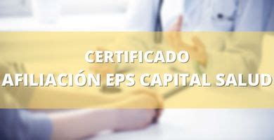 Certificado Afiliciación EPS Capital Salud 03 01 2025
