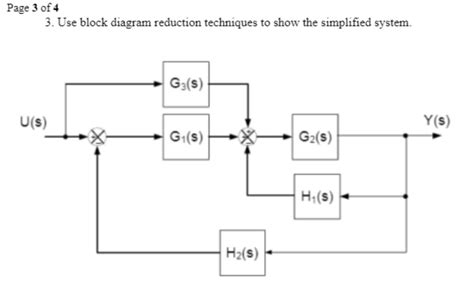 solved page 3 of 4 3 use block diagram reduction techniques