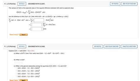 solved 4 [ 3 points] details devorestat9 3 e 041 my notes