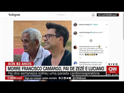 Morre aos 83 anos Francisco Camargo pai de Zezé Di Camargo e Luciano