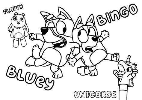 Bluey And Bingo Colouring Page Etsy UK