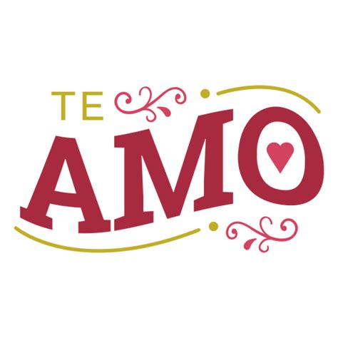 Diseño PNG Y SVG De Letras De Te Amo Para Camisetas