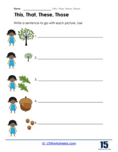 This That These Those Worksheets 15 Worksheets