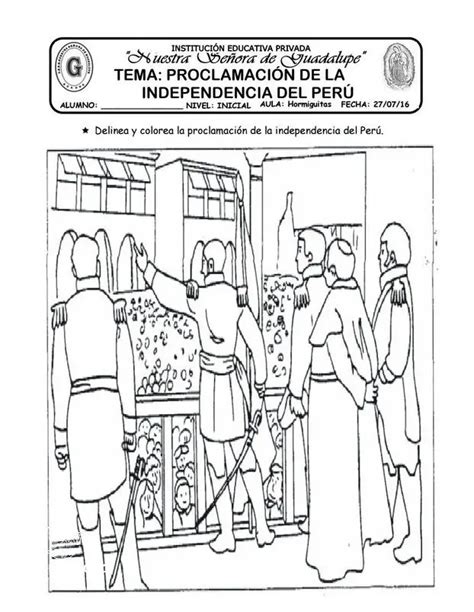 Imprime Y Colorea La Independencia Del Peru Noviembre 2024