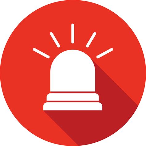Icono De Sirena De Emergencia Sobre Fondo Blanco 8469453 Vector En