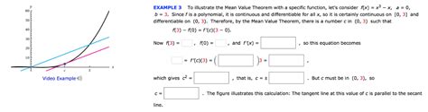 solved example 3 to illustrate the mean value theorem with a