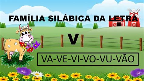 FAMÍLIA SILÁBICA DA LETRA V ATIVIDADES EDUCATIVAS APRENDIZAGEM