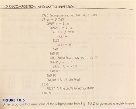 solved 1019 develop user friendly program lu decomposition cluding capability evaluate