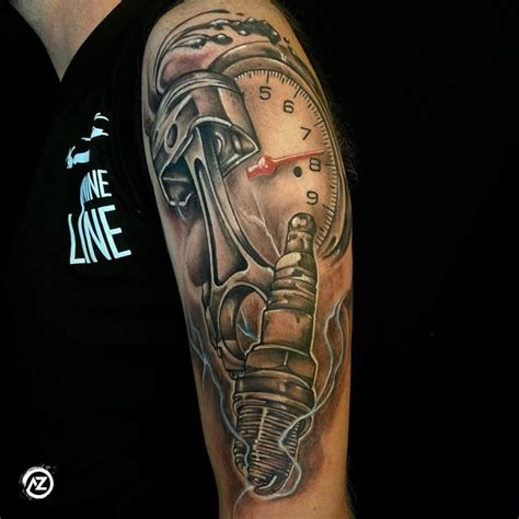 Gearhead Tattoo Mechanic Tattoo Forearm Sleeve Tattoos Piston Tattoo