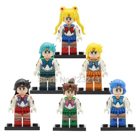 Buy 6pcslot Sailor Moon Cartoon Set Chiba Mamoru Hino Rei Mizuno Ami Building