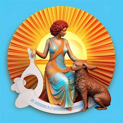 Musa De La Antigua Diosa Griega Y Su Perro Foto Premium