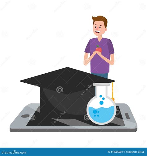 Historieta En L Nea De La Educaci N Ilustraci N Del Vector