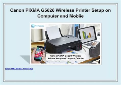 Ppt Canon Pixma G Wireless Printer Setup On Computer And Mobile