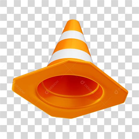 Cone Sinalização Elemento 3D PNG Transparente download Designi