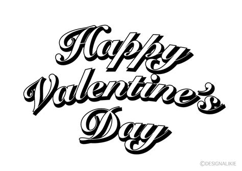 Happy Valentines Day Clipart Black And White
