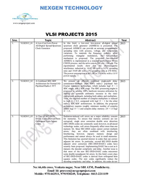 bulk ieee projects in vlsi bulk ieee projects ieee 2015 16 vlsi projects in chennai 2015 16