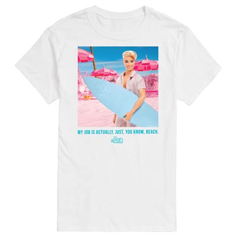 Barbie The Movie Ken My Job Is Beach Men S Short Sleeve Graphic T