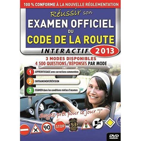 Réussir son examen officiel du code de la route DVD Interactif 2013