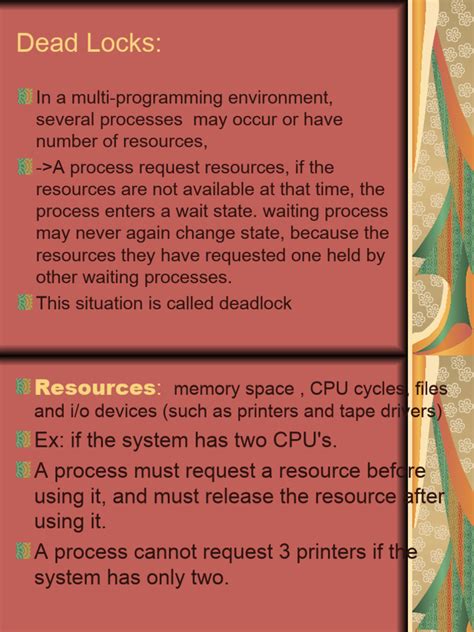 deadlocks 13 14 pdf process computing computer science
