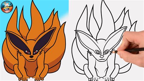 COMO DIBUJAR A KURAMA DE NARUTO DIBUJANDO KURAMA YouTube