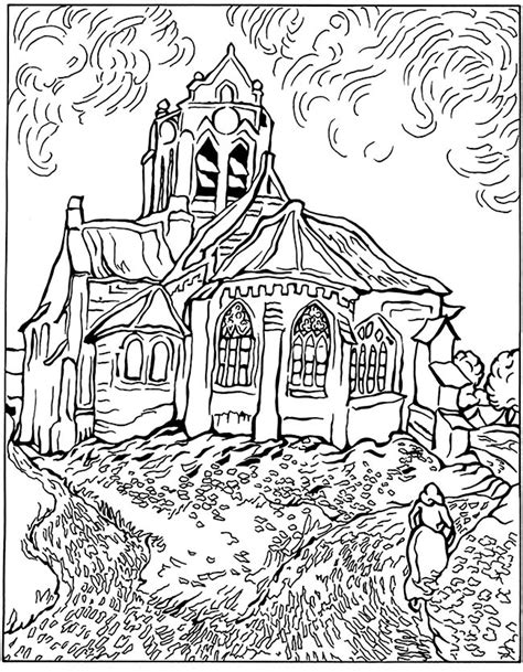 Desenhos De Pinturas Do Van Gogh Para Imprimir E Colorir