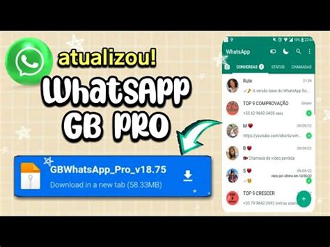 CHEGOU NOVO WHATSAPP GB PRO 18 75 atualizado 2022 novas funções