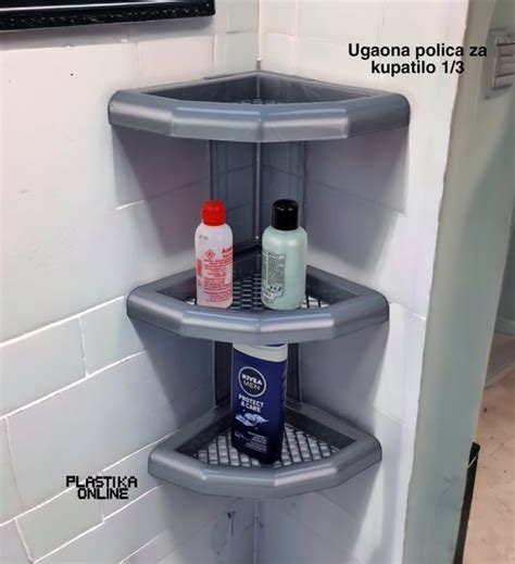 Ugaona Polica Za Kupatilo 1 3 JOVAL Plastikaonline