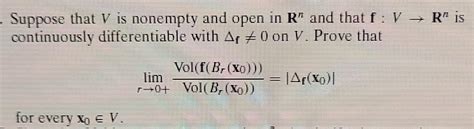 solved suppose that v is nonempty and open in rn and that