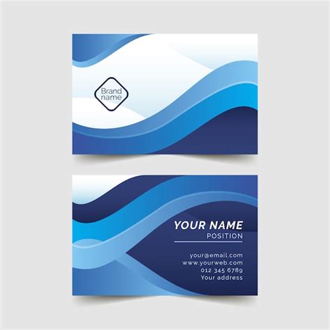 Modèle De Carte De Visite Bleu Vecteur Gratuite