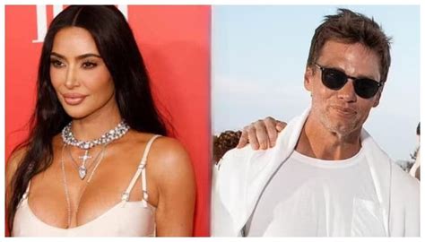 PICTURE Kim Kardashian Enjoys Chat With Tom Brady At Michael Rubins Party