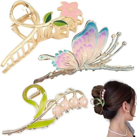 Pinces à Cheveux Fille Barettes Cheveux Métal Épingles à Cheveux