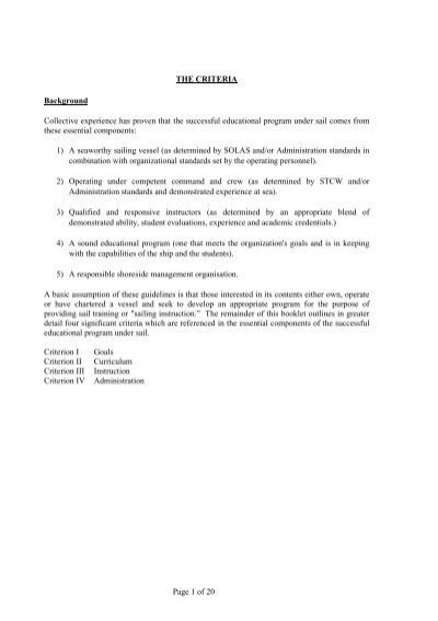 Sail Training Programme ASTA Sail Training International