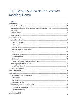 Fillable Online TELUS Wolf EMR Guide For Patients Fax Email Print