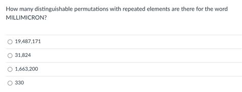 solved how many distinguishable permutations with repeated