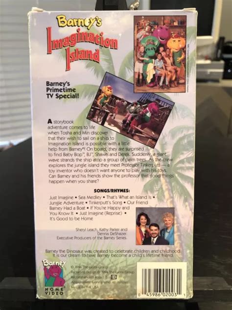 Barneys Imagination Island Vhs Barney Rare Oop White Vhs