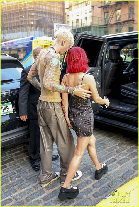 Megan Fox Debuts Fiery Red Hair Dramatic Cut While Out With Machine