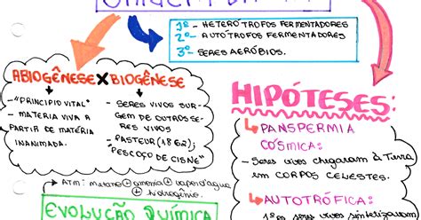 Mapa Mental Biologia Origem da Vida Vestibulândia