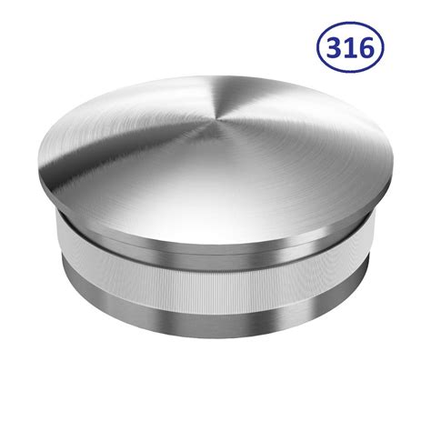 Tapón convexo para tubo 48 3mm acero inoxidable 316