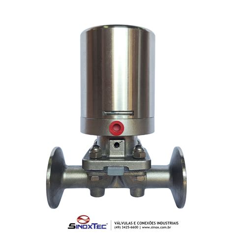 Válvula Diafragma TC 316L Atuada Total Inox Sinox SinoxTec