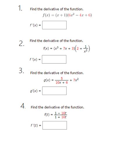 solved find the derivative of the function f x x