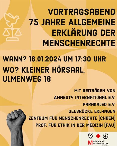 Vortragsabend zum 75 Jubiläum der Allgemeinen Erklärung der