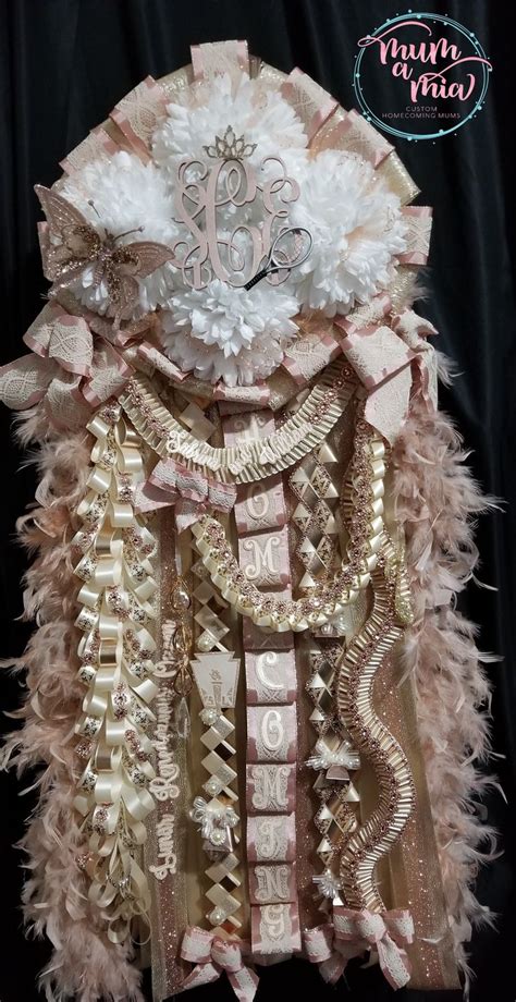 Rose Gold Ivory And Blush Mega Quad Homecoming Mum We Are Located In