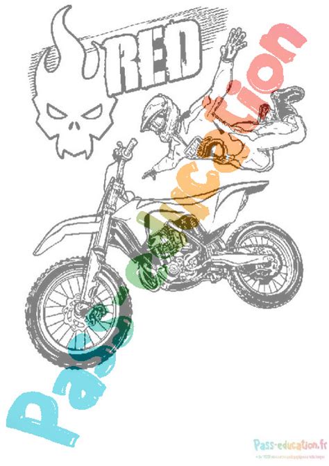 Coloriage moto cross gratuit téléchargez et imprimez des dessins de