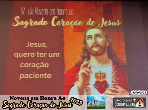 8º Dia Novena Em Honra Ao Sagrado Coração de Jesus 14 06 2023