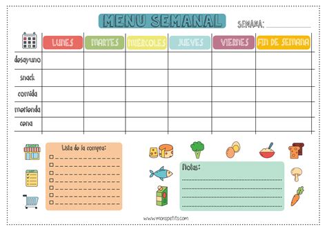 Planificador Menu Semanal Descargable E Imprimible Gr Vrogue Co