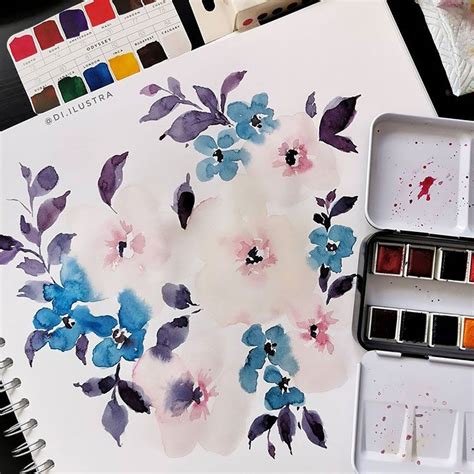 Watercolor Flower Painting Ideas For Beginners Beautiful Dawn