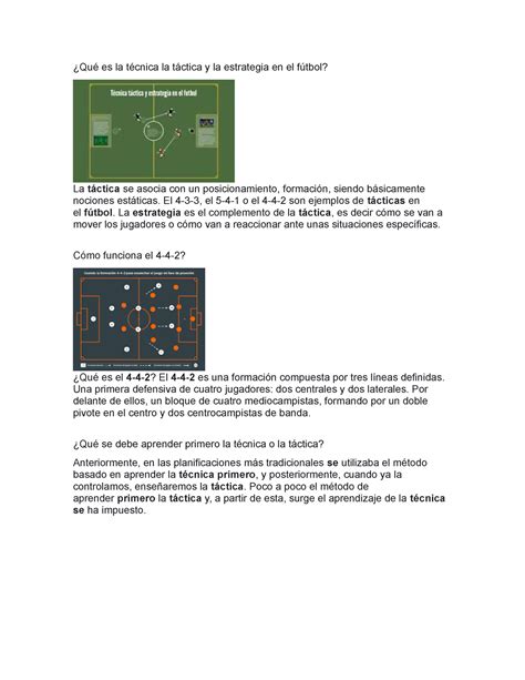 Qué es la técnica la táctica y la estrategia en el fútbol Qué es la
